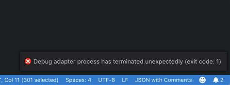 Macos Debug Adapter Process Has Terminated Unexpectedly Exit Code 1 · Issue 34 · Vshaxe