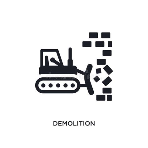 Demolition Isolated Icon Simple Element Illustration From Construction