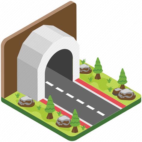 Highway Road Tunnel Underground Passageway Underpass Icon