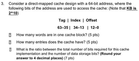 Solved Consider A Direct Mapped Cache Design With A Bit Chegg