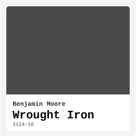 Wrought Iron 2124 10 By Benjamin Moore Paint Reviews Hues And Finishes