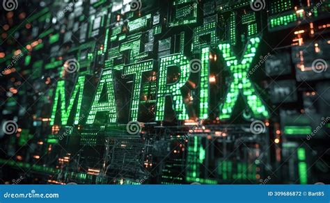 Digital Matrix Themed Background With Glowing Green Binary Codes Signifying Cyber Data And
