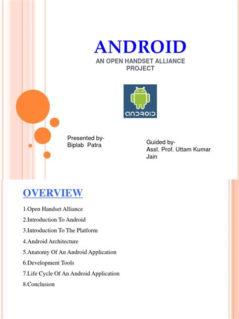 Android Seminar Presentation 2 Pdf Android Operating System Eclipse Software