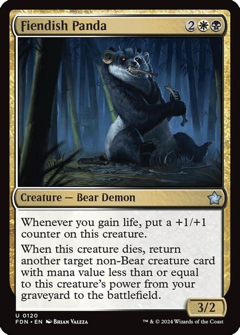 Fiendish Panda Foundations Magic The Gathering