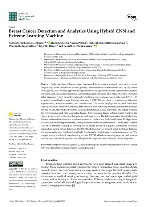 Pdf Breast Cancer Detection And Analytics Using Hybrid Cnn And