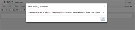 Python 27 On My Local Host Error Loading Notebook Notebook Does