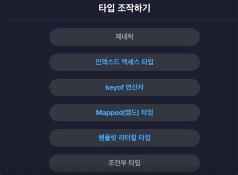 Typescript 8 타입 조작하기