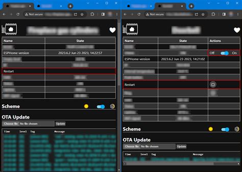 Column Actions Not Showing With Button Control · Issue 4606 · Esphomeissues · Github