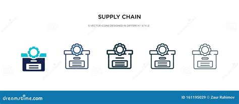 Supply Chain Icon In Different Style Vector Illustration Two Colored And Black Supply Chain