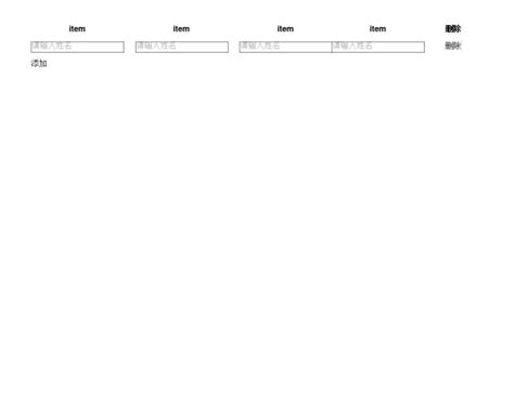 Jquery表格动态添加删除行内容表单代码