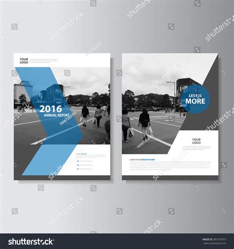 Blue Annual Report Leaflet Brochure Flyer Stock Vector 383107873