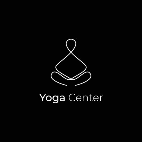 Minimalist Yoga Poses Human Line Art Logo Design Concept Yoga Meditation Logo Illustration