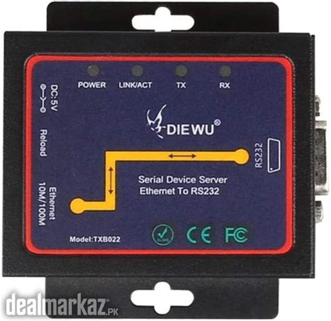 Diewu Serial Device Server Db9 Rj45 To Rs232 Ethernet To Rs232 Tcpip