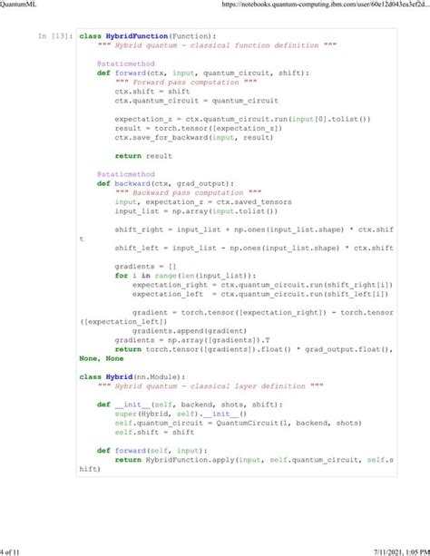 hybrid quantum classical neural networks with pytorch and qiskit pdf