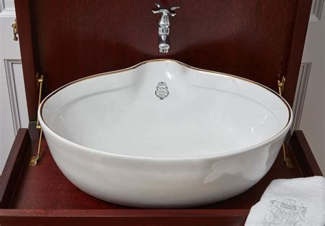 Titanic Second Class Cabin White Porcelain Bathroom Vessel Sink