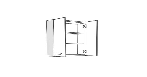 Кухненски шкаф горен с две врати In V80 дъб артизан • Модулна кухня In дъб артизан • Мебели Монема