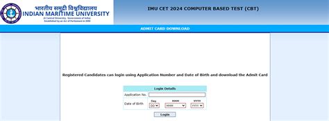 Imu Cet 2024 Admit Card Out Get Direct Link Here