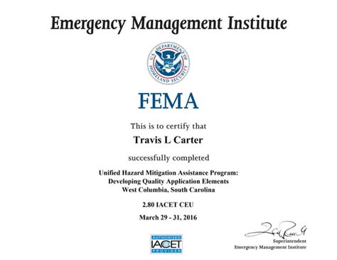 Fema Mitigation Trainng Certification Ppt