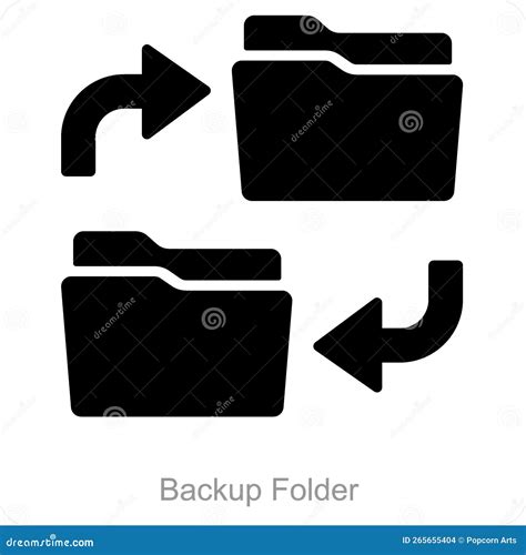 Backup Folder Icon Simple Vector Data Storage