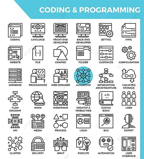 Codingprogramming Concept Detailed Line Icons Back End Log In