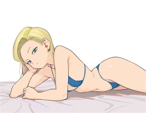 Rule 34 1girls Android 18 Bikini Blonde Hair Dragon Ball Dragon Ball Z Female Female Only