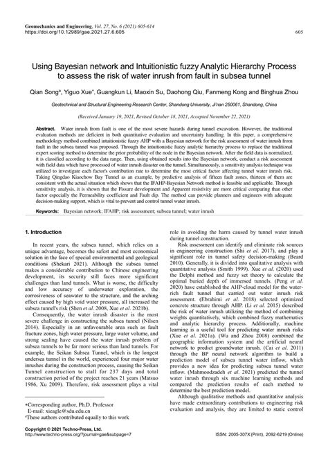 Pdf Using Bayesian Network And Intuitionistic Fuzzy Analytic Hierarchy Process To Assess The