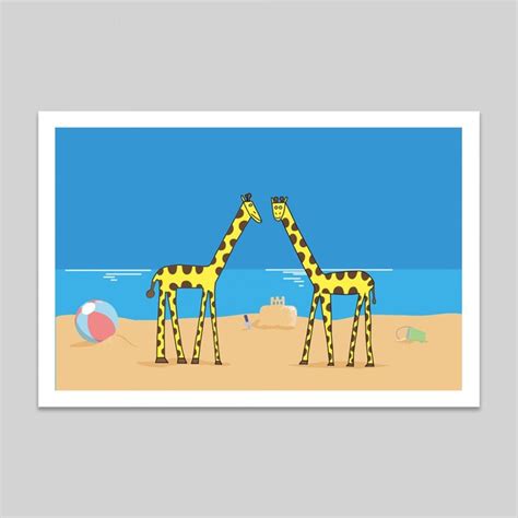 루이지 작가의 해변의 기린 커플 포트폴리오