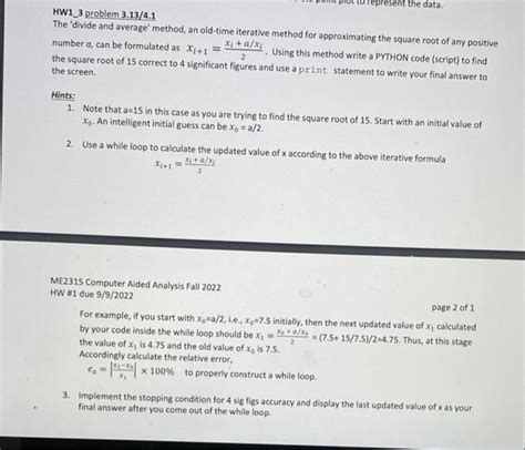 Solved Hw13 Problem 31341 The Divide And Average