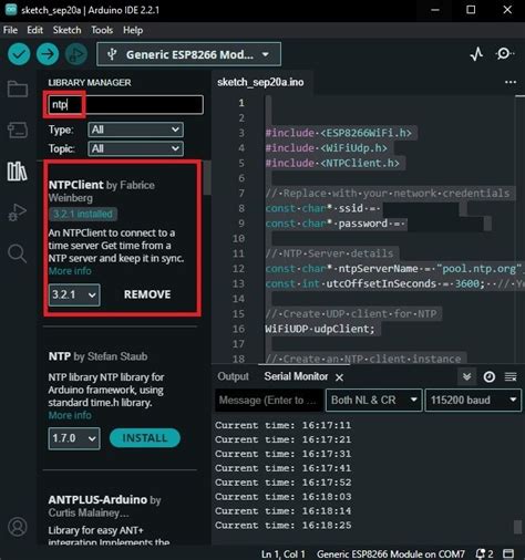 real time clock with an esp8266 tm1637 ntpclient