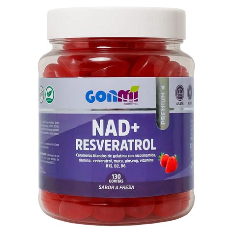 Gomitas Nad Con Resveratrol Maca Ginseng Y Vit B12 B2 B6 B1 Y B