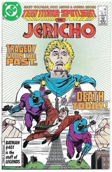 Teen Titans Spotlight On Jericho 3 101986 Dc Comics Comic Books