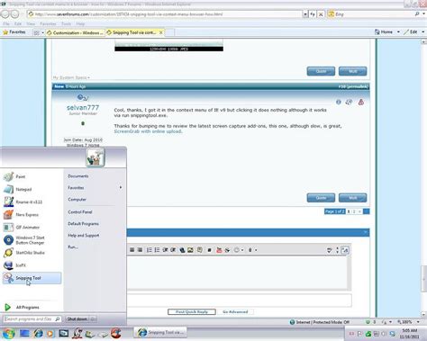 Snipping Tool Via Context Menu In A Browser How To Page Windows Forums