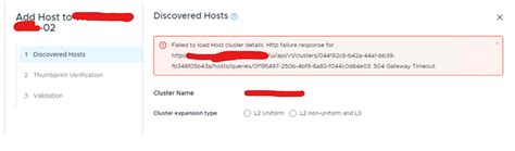 VCF Node Addition From SDDC Was Failing With The Error Gateway Timeout