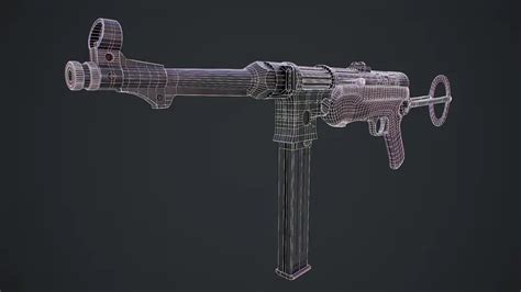 Submachine Gun Mp 38 40 3d Model Unity Unreal Engine