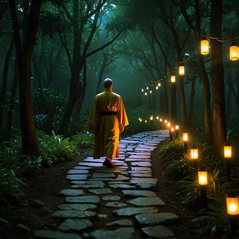 Transformative PathPrompt Generate A Vivid Image Of A Person Walking Premium AI Generated Image