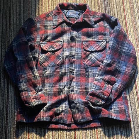 Pendleton 100 Virgin Wool Plaid Button Up Shirt Depop