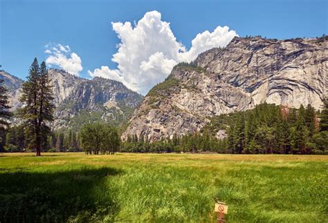 Yosemite National Park Valley Summer Landscape Glacier Point Stock
