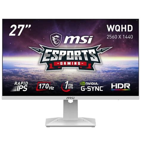 Msi G274qrfw 27インチ Wqhd2560×1440oc時170hz Rapid Ipsパネルを採用したゲーミングモニター