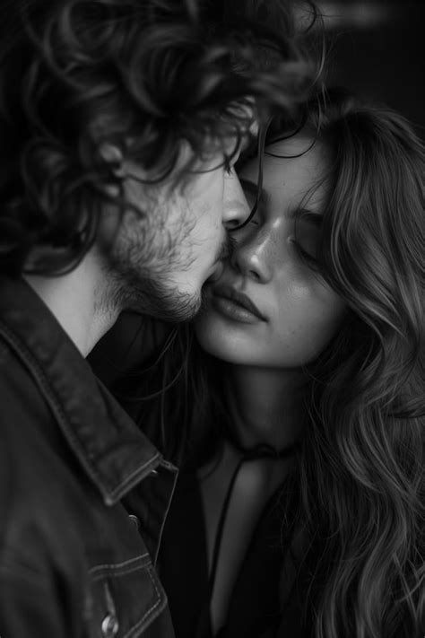 Black And White Portrait Of A Beautiful Couple 🖤🤍