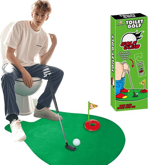 Toilet Golf Game Practice Mini Golf In Any Restroom Bathroom Golf