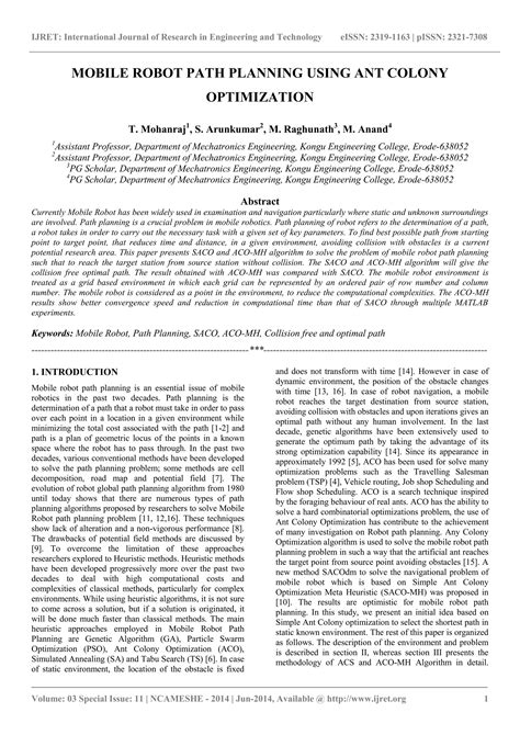 mobile robot path planning using ant colony optimization pdf