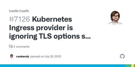 Kubernetes Ingress Provider Is Ignoring Tls Options Set On The
