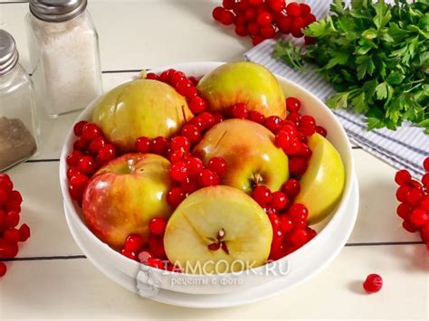 Моченые яблоки с калиной — рецепт с фото