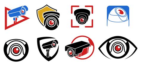 Set Cctv Public Security Logo Surveillance Spy Camera Desig 44858988 Vector Art At Vecteezy