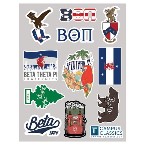 Beta Sticker Sheet Campus Classics Beta Sticker Sheet Campus Classics