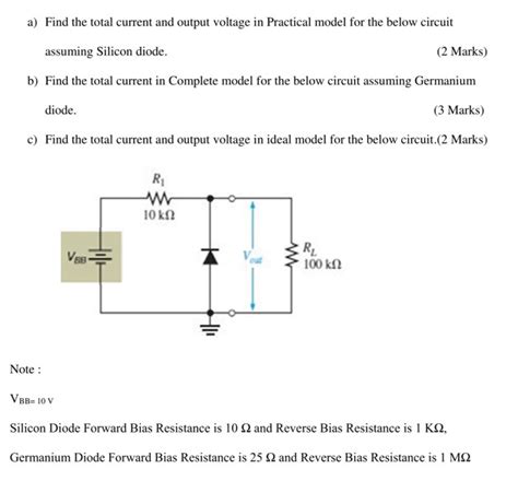 Solved A Find The Total Current And Output Voltage In Chegg