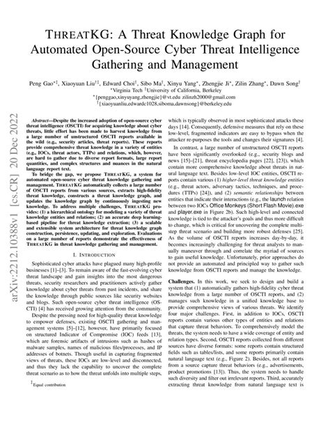 Threatkg A Threat Knowledge Graph For Automated Open Source Cyber Threat Intelligence Gathering