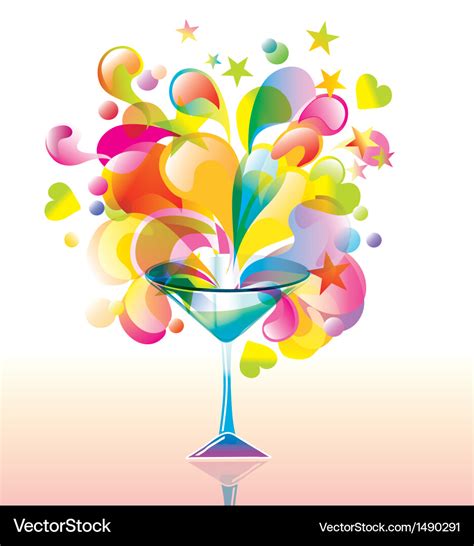 Colorful Cocktail Splash Royalty Free Vector Image