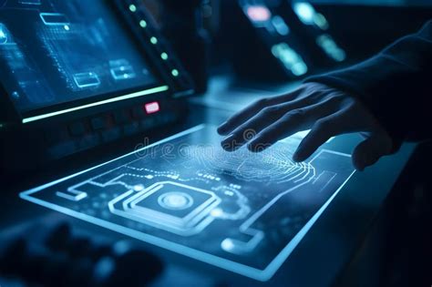 Biometric Security The Future Of Protection Ai Generated Illustration Stock Illustration