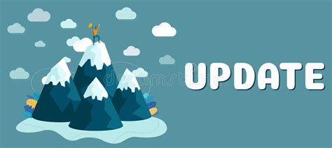 Writing Displaying Text Update Internet Concept Up To Date Make